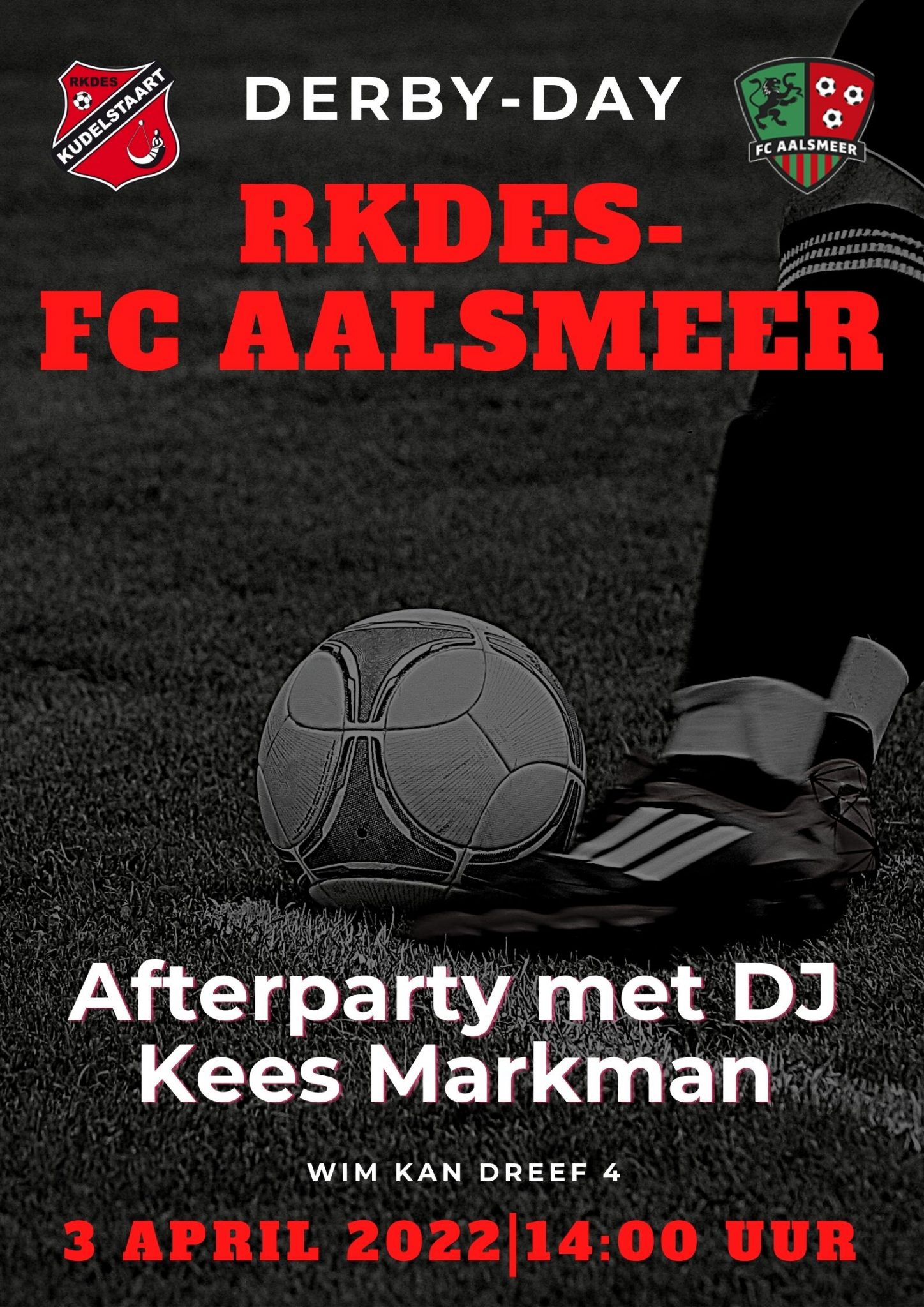 3 april Derby RKDES - FC Aalsmeer met DJ Kees Markman | RKDES